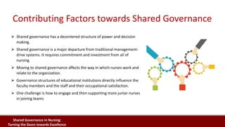 Shared governance in Nursing | PPTX