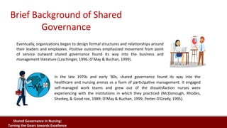 Shared governance in Nursing | PPTX