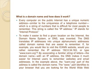 Domain & Shared hosting | PPTX