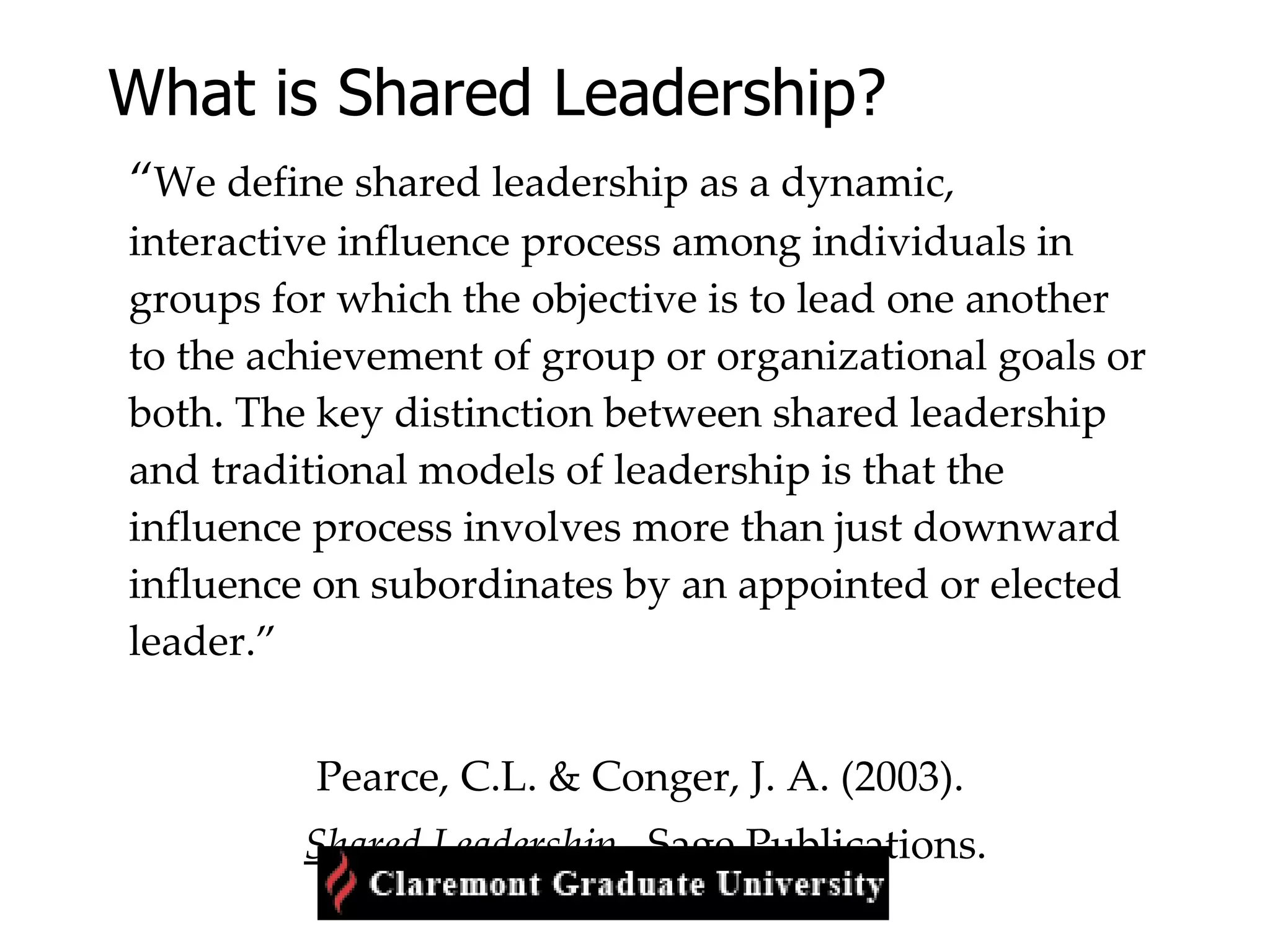 Shared leadership skills | PPT | Professional School | Postgraduate ...