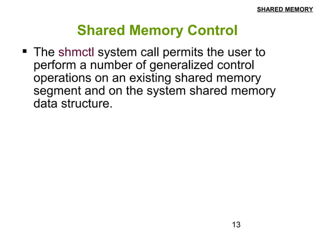 Shared memory | PPT