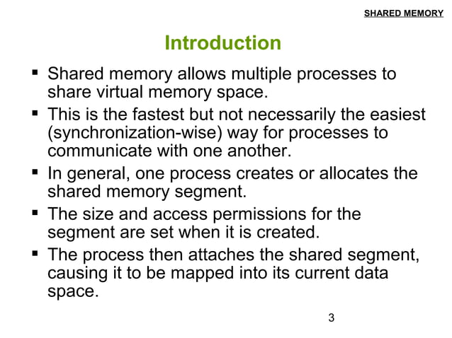 Shared memory | PPT