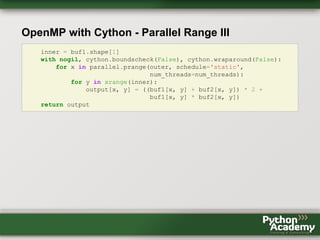 Shared Memory Parallelism with Python by Dr.-Ing Mike Muller | PDF