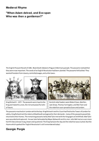 Shared poems - Bicultural Histories nursery rhymes | PDF