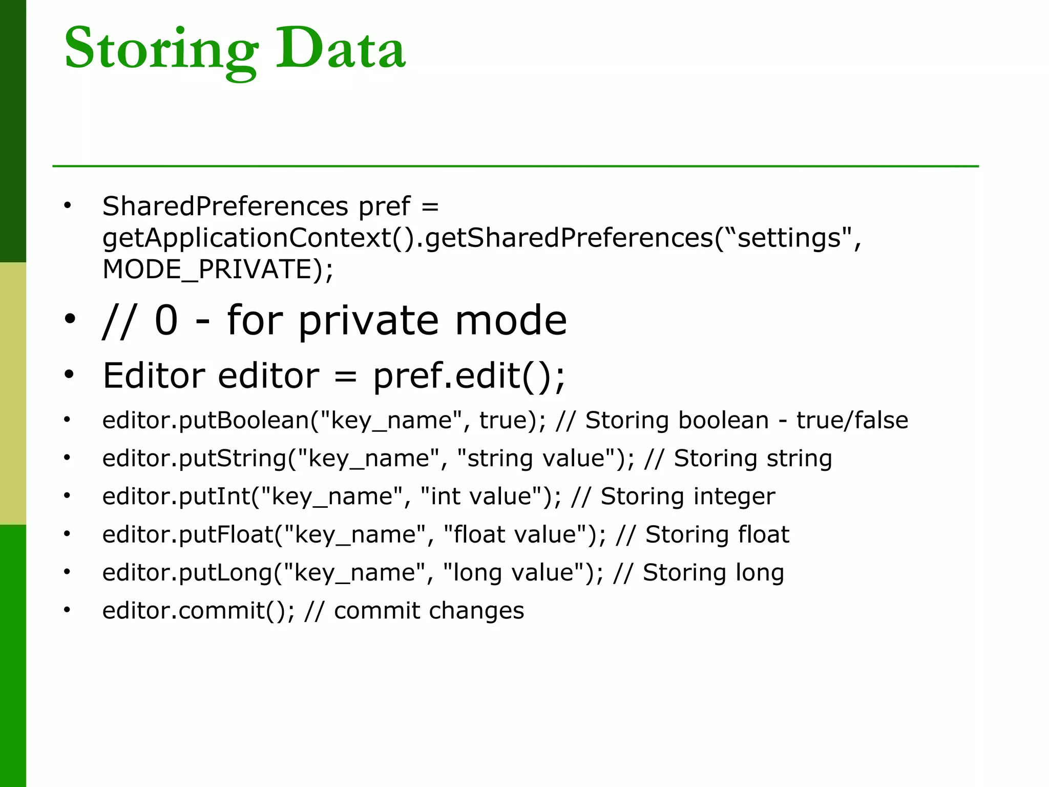 Shared preferences | PPT