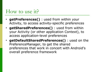 Shared preferences | PPT