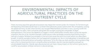 Prominent nutrient cycles and agriculture | PPTX