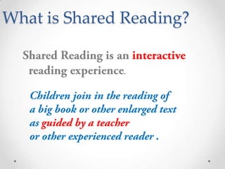 Shared Reading & Extensions for the EFL Classroom | PPTX