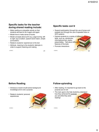 Shared reading & guided reading tx 2012 | PDF