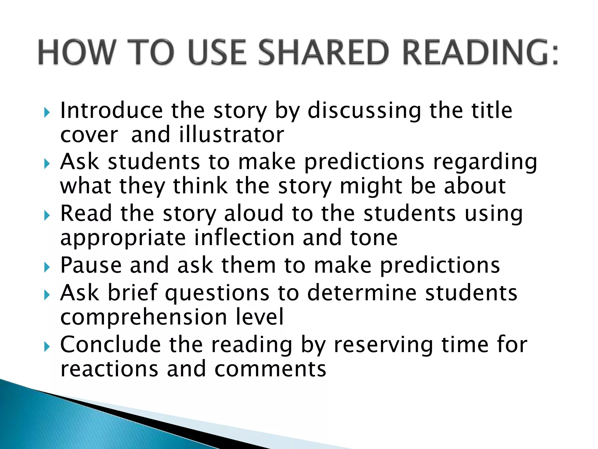 Shared reading strategy | PPTX