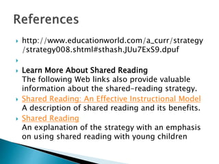 Shared reading strategy | PPTX