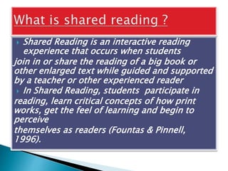 Shared reading strategy | PPTX