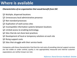 Shared service centers | PPTX