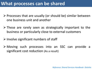 Shared service centers | PPTX