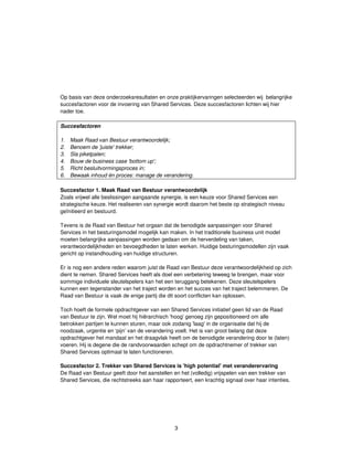 Shared service centers 6 succesfactoren | PDF | Information Services ...