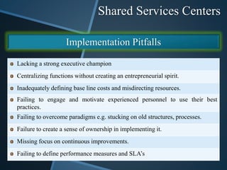 Shared Service Centers - A way of internal outsourcing | PPTX