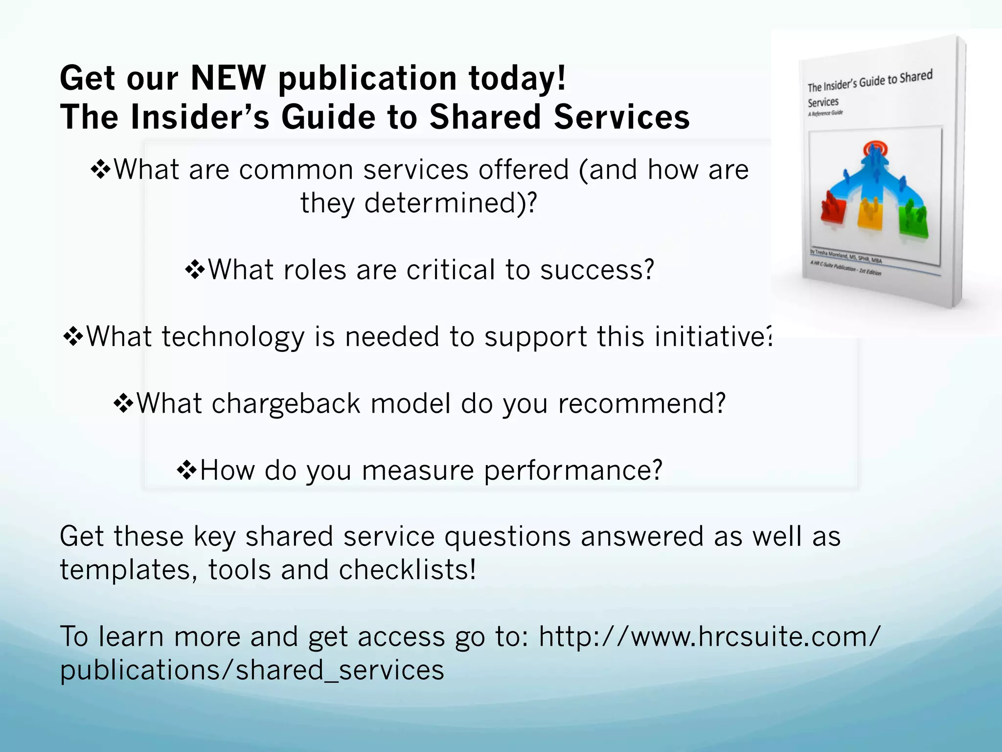 Successful Shared Services Implementation | PDF