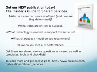 Successful Shared Services Implementation | PDF