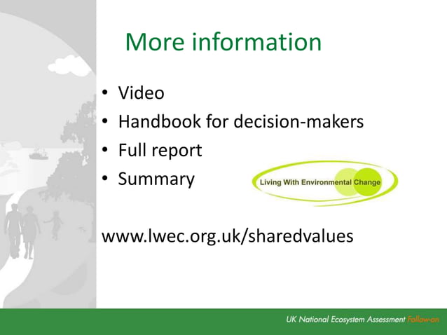 Shared and cultural values of ecosystems | PPT