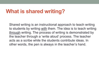 Shared writing | PPTX