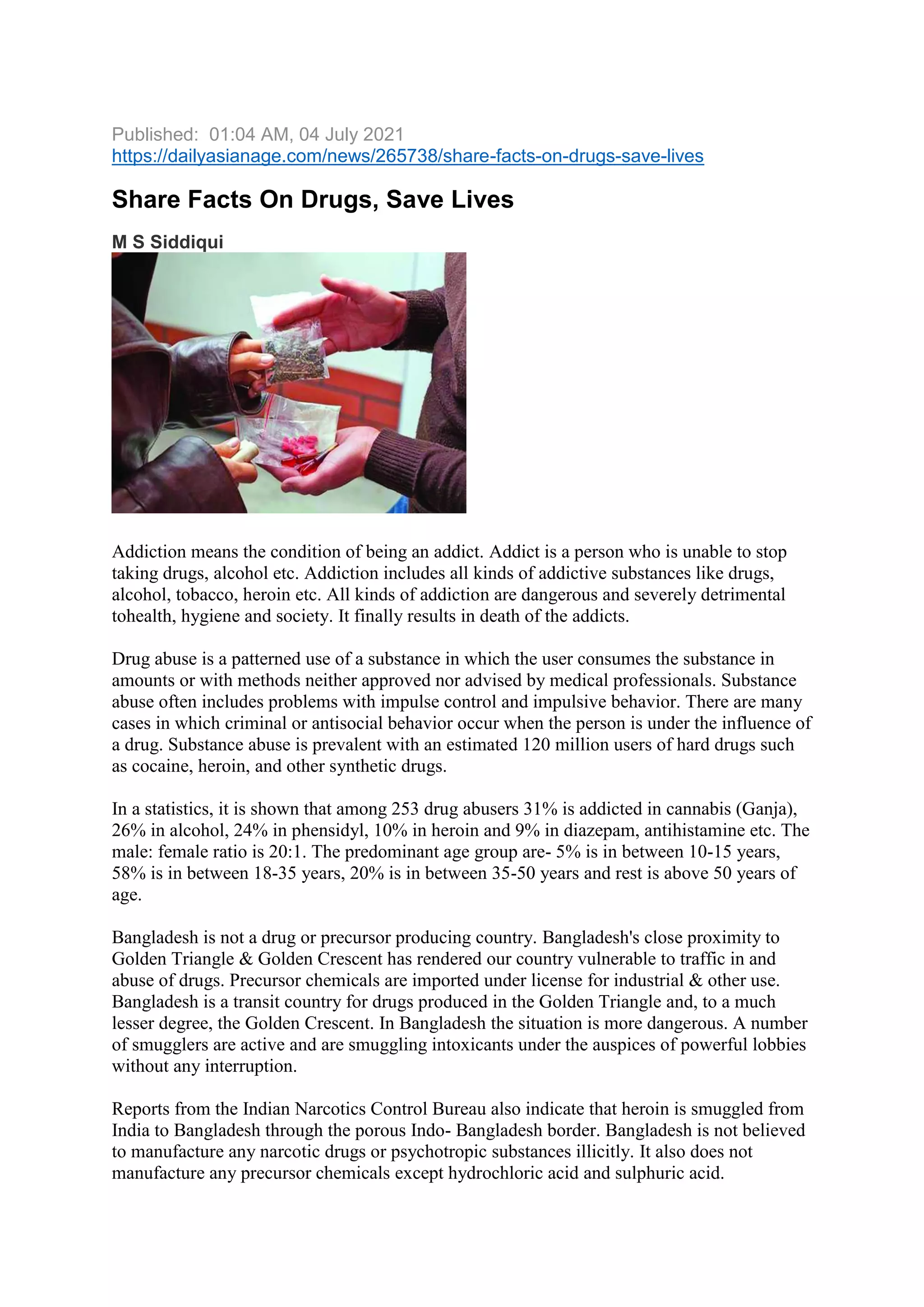 Share facts on drugs, save lives | PDF