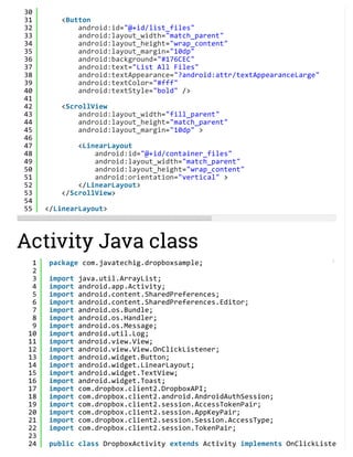 Share file to dropbox in android example | PDF