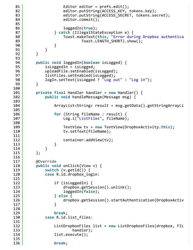Share file to dropbox in android example | PDF
