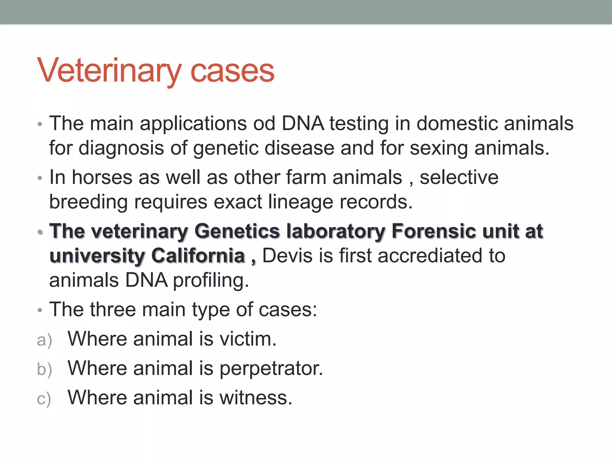 Forensic significance of DNA Profiling (Forensic biology) | PPTX