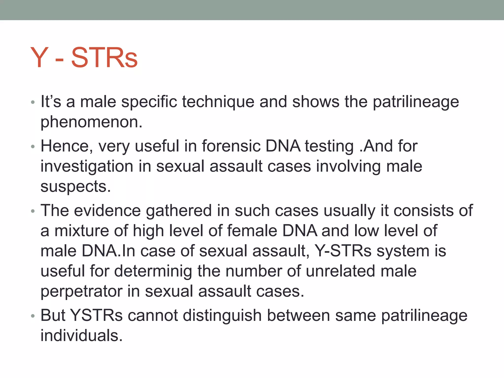 Forensic significance of DNA Profiling (Forensic biology) | PPTX