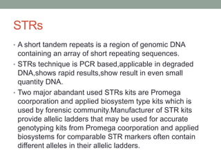 Forensic significance of DNA Profiling (Forensic biology) | PPTX ...