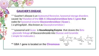 Gaucher's disease lysosomal storage disorder.pptx
