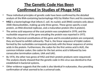 Share Genetic code and its role and function in cell | PPTX