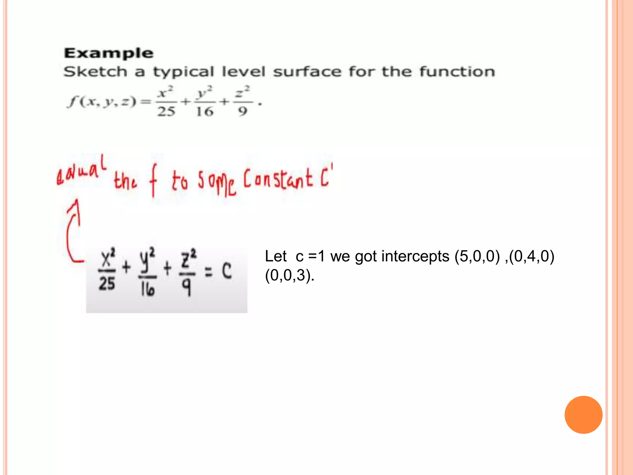 graphs, level curve and contours of function of two variable | PPTX