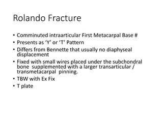 Hand fractures ppt by Dr Ahsan | PPTX
