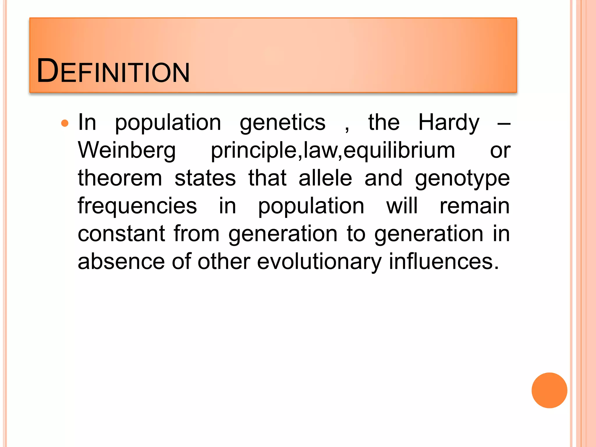Hardy – weinberg law | PPTX
