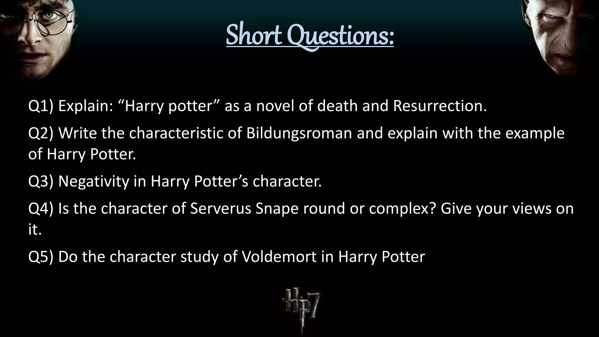 Presentation On Harry Potter and the Deathly Hallows by J. K. Rowling ...