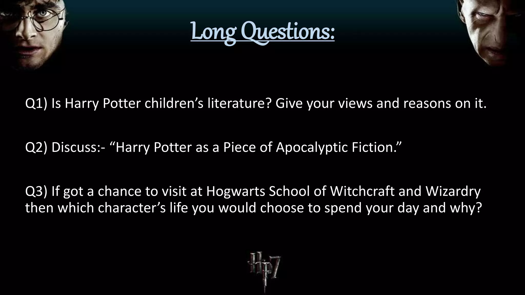 Presentation On Harry Potter and the Deathly Hallows by J. K. Rowling ...