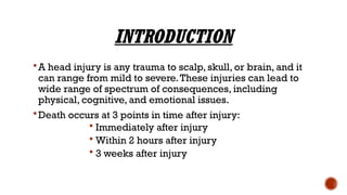 HEAD INJURY, scalp injury, Head injuries can range from minor scalp ...