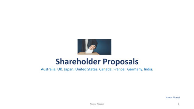 Shareholder Proposals | PPT