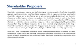 Shareholder Proposals | PDF