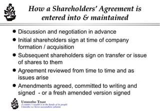 Shareholders’ Agreements | PPT