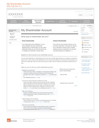 Shareholder Services | PDF