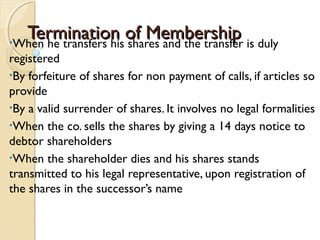 Share holders or members | PPT