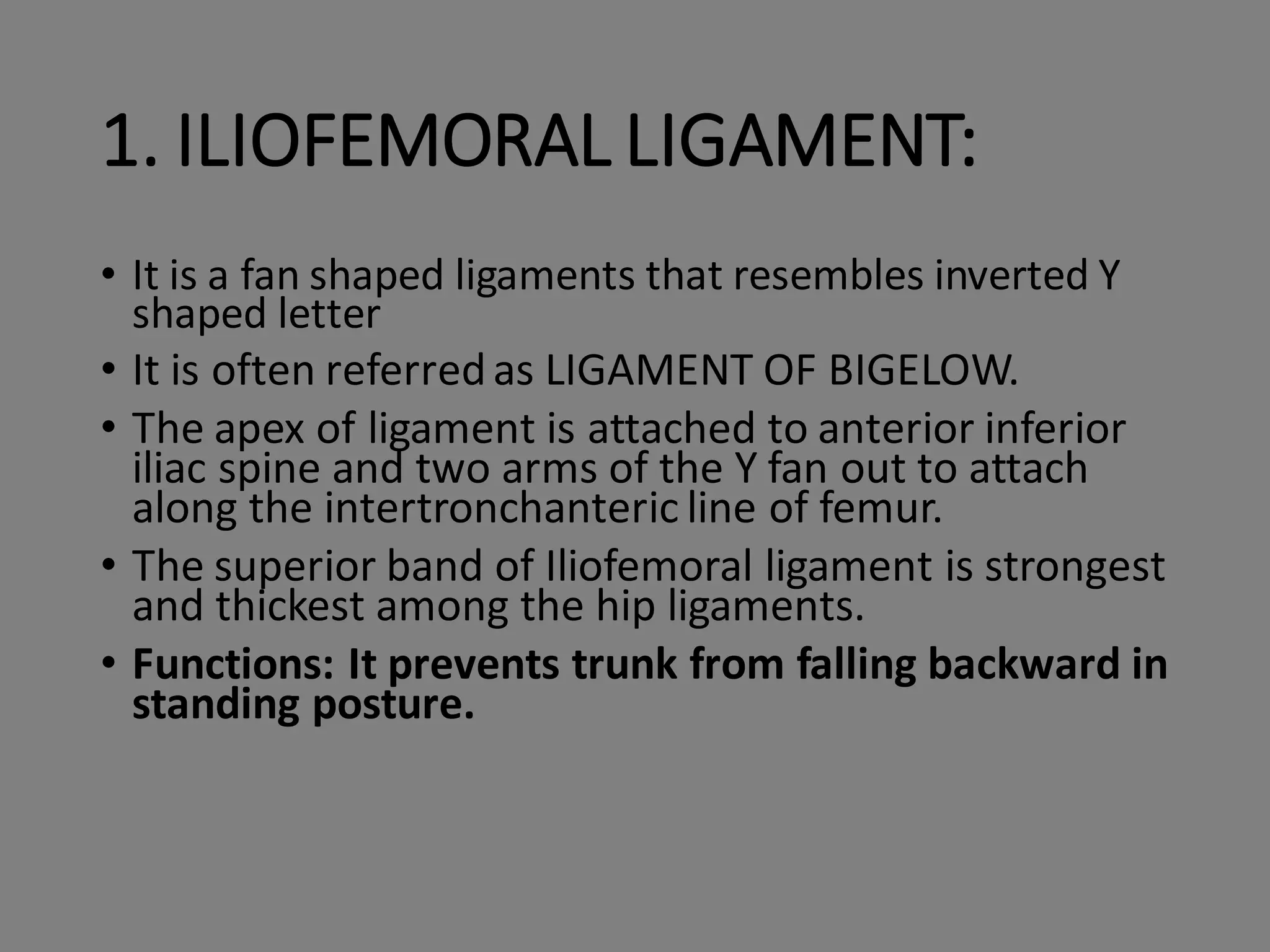Hip Joint Ligaments-Biomechanics and kinesiology | PDF