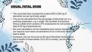 Share iron poisoning fatal dose treatment pptx | PPTX