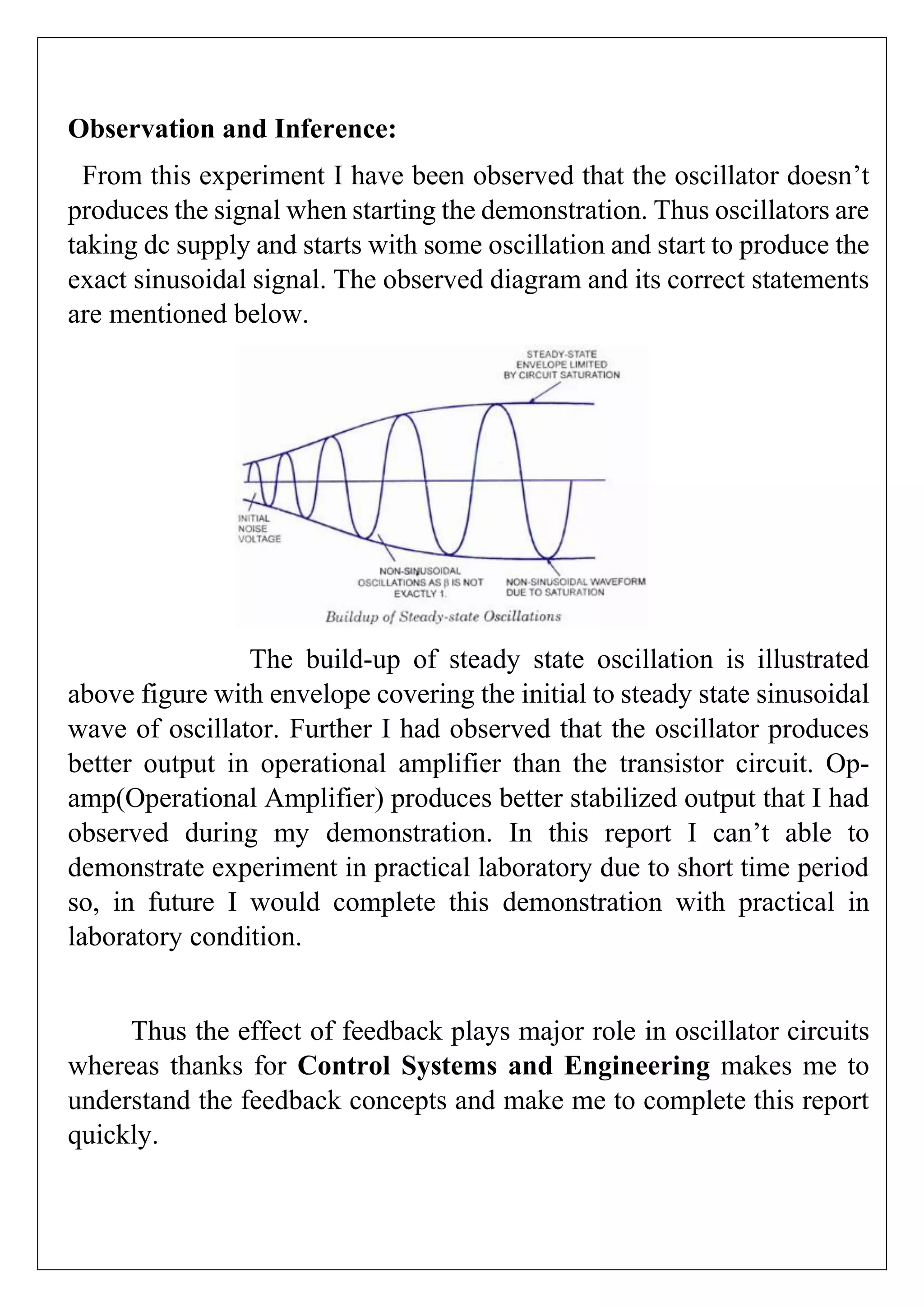 Oscillator Circuit using Multisim Software | PDF