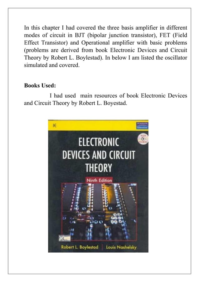 Oscillator Circuit using Multisim Software | PDF | Dance and Electronic ...