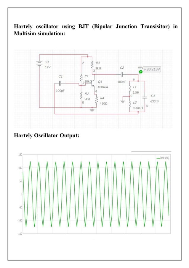 Oscillator Circuit using Multisim Software | PDF | Dance and Electronic ...
