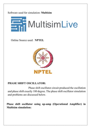 Oscillator Circuit using Multisim Software | PDF