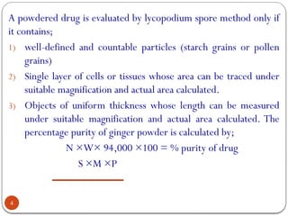 Lycopodium spor.pptx' pharmacognocy and phytochemistry | PPT